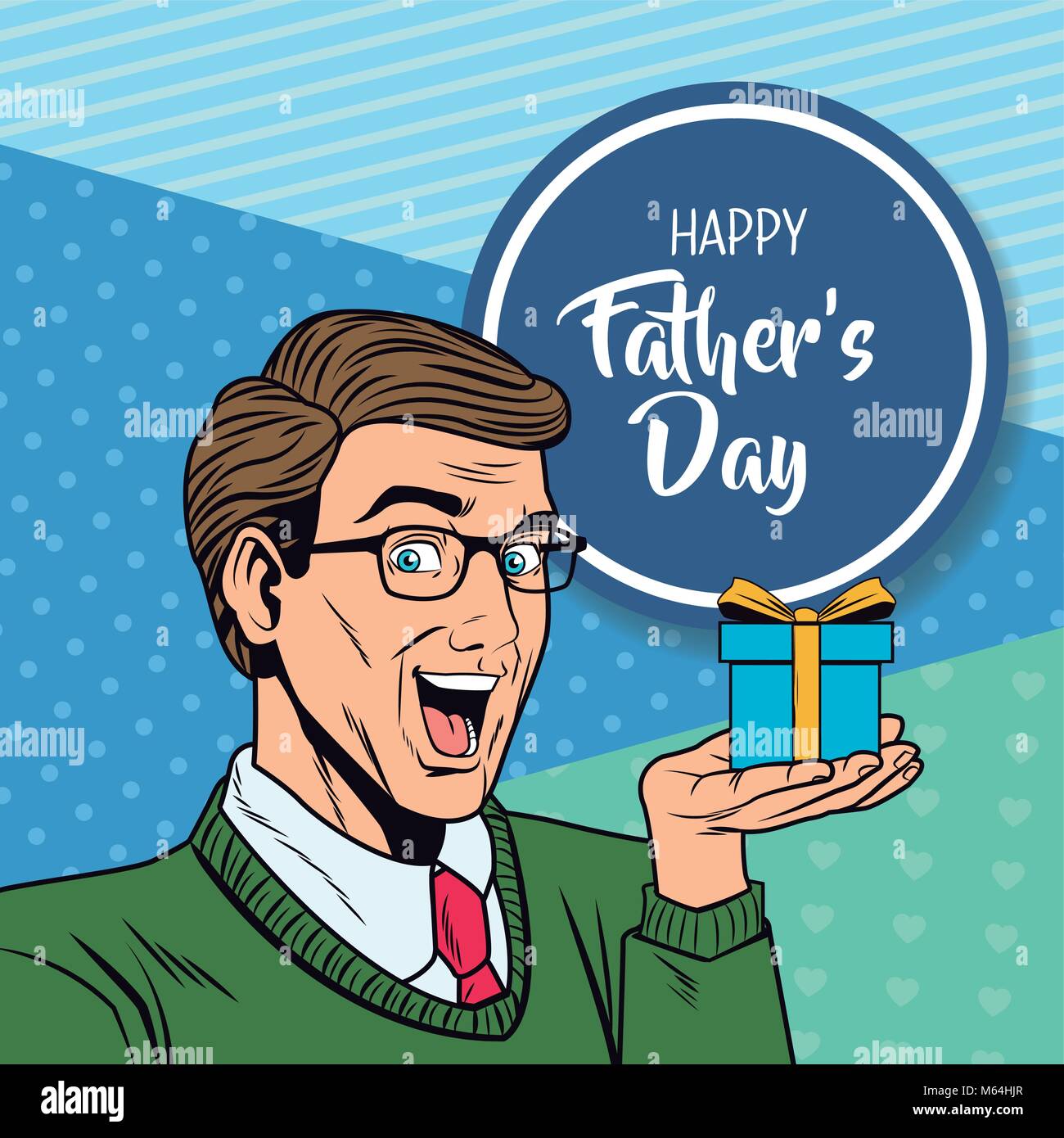 Happy fathers day pop art card Stock Vector Image & Art - Alamy