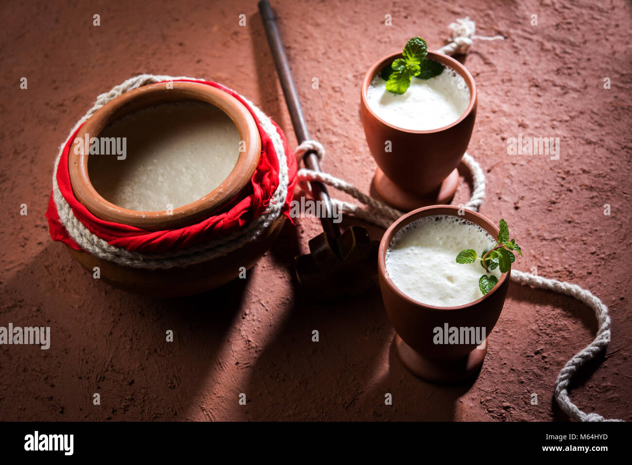 Lassie or lassi in terracotta glass - Lassi is an Authentic Indian cold ...