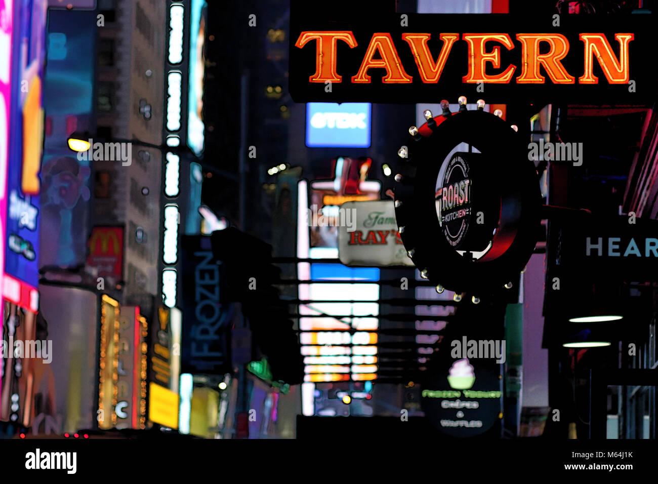 Signage on Time Square Stock Photo - Alamy