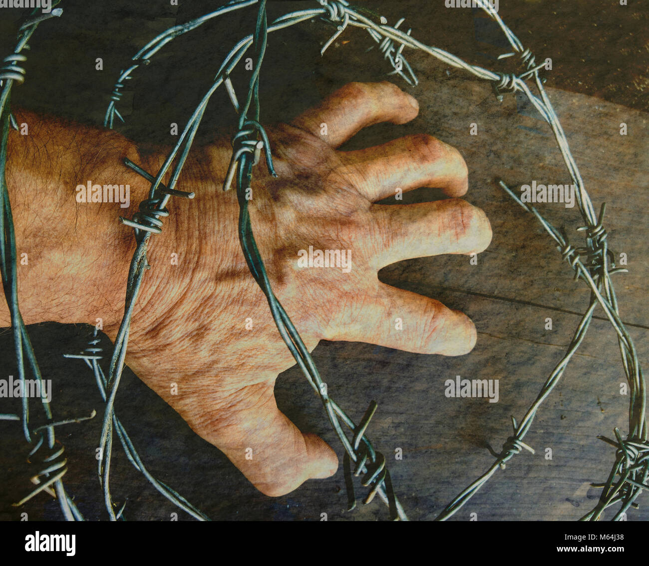 Barbed wire fist hi-res stock photography and images - Alamy