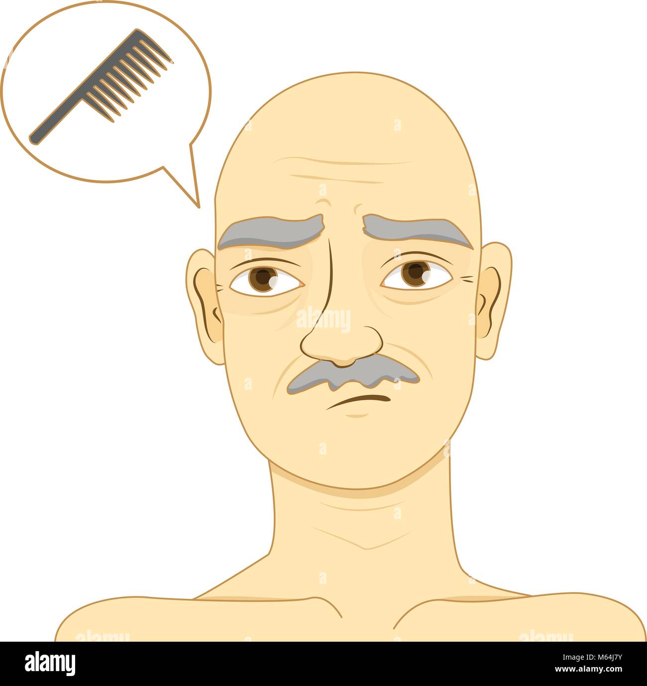 Bald man face Stock Vector Images - Alamy