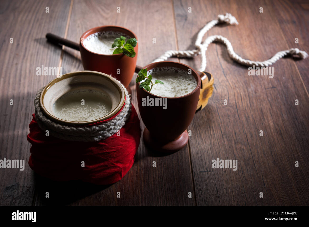 Lassie or lassi in terracotta glass - Lassi is an Authentic Indian cold ...