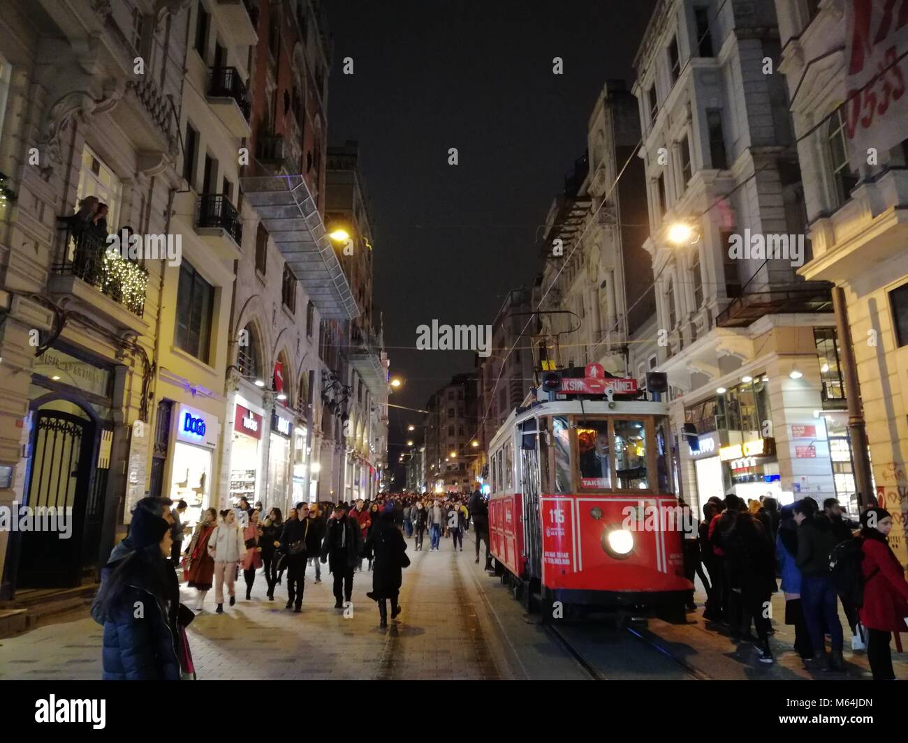 taksim square galata tower Stock Photo - Alamy