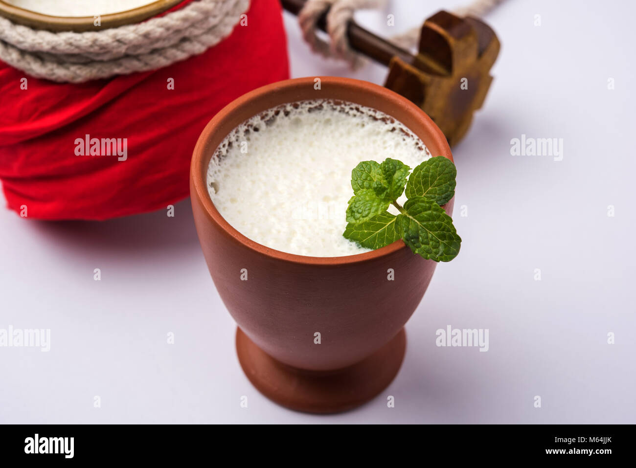 Lassie or lassi in terracotta glass - Lassi is an Authentic Indian cold ...
