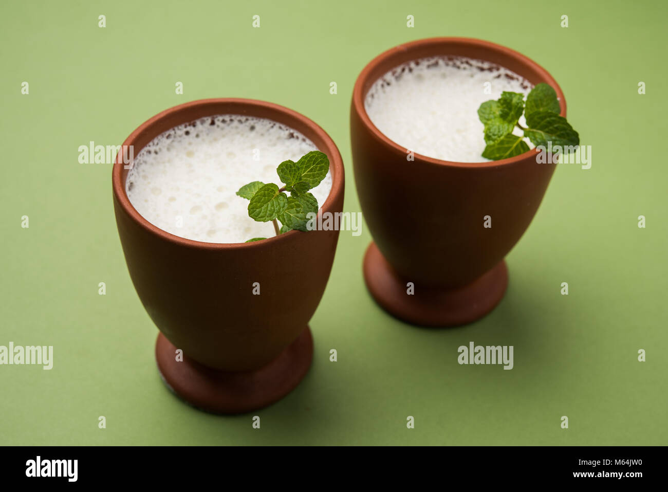 Lassie or lassi in terracotta glass - Lassi is an Authentic Indian cold ...