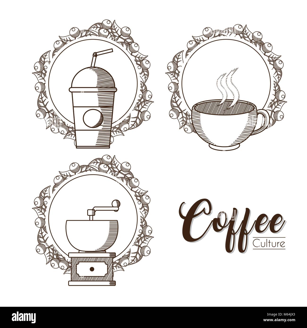 Coffee culture emblems Stock Vector Image & Art - Alamy
