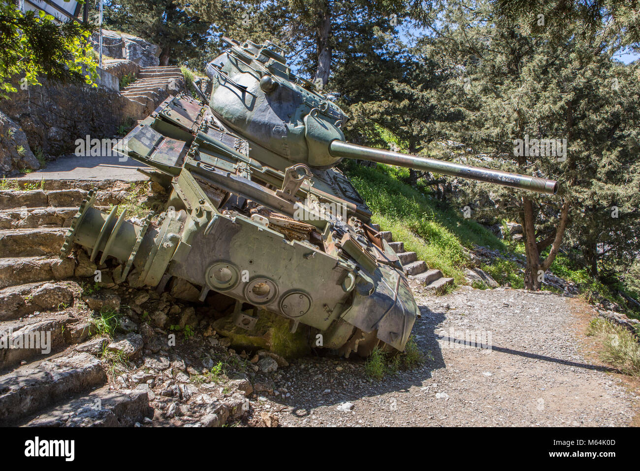 A derelict tank in Northern Cyprus Stock Photo - Alamy