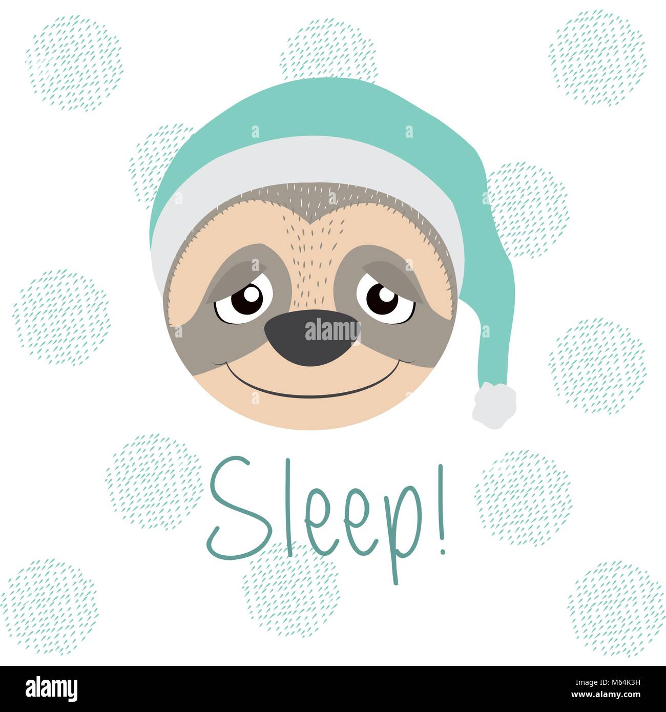 Sleep sloth cartoon Stock Vector Image & Art - Alamy