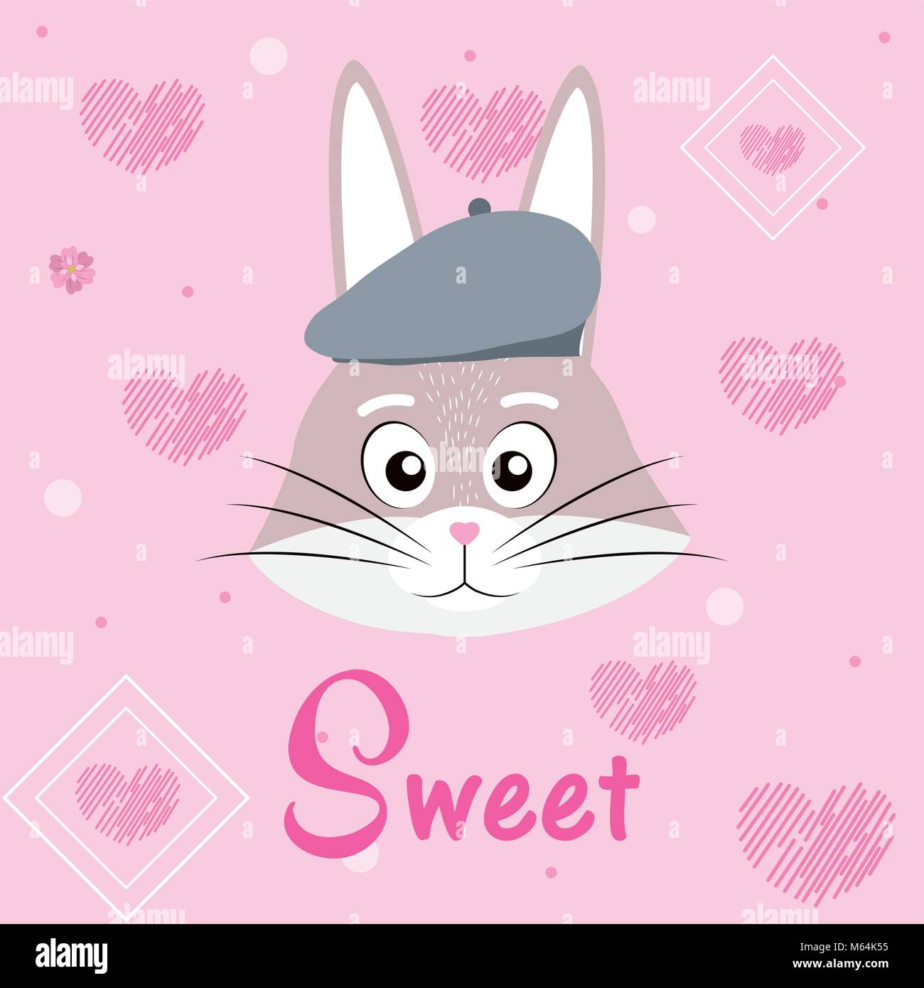 Sweet rabbit cartoon Stock Vector Image & Art - Alamy