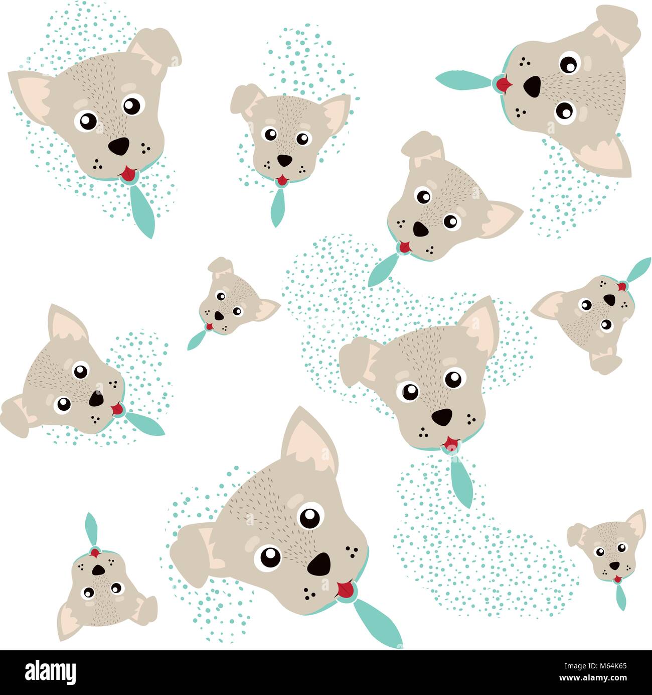Cute animals pattern background Stock Vector Image & Art - Alamy