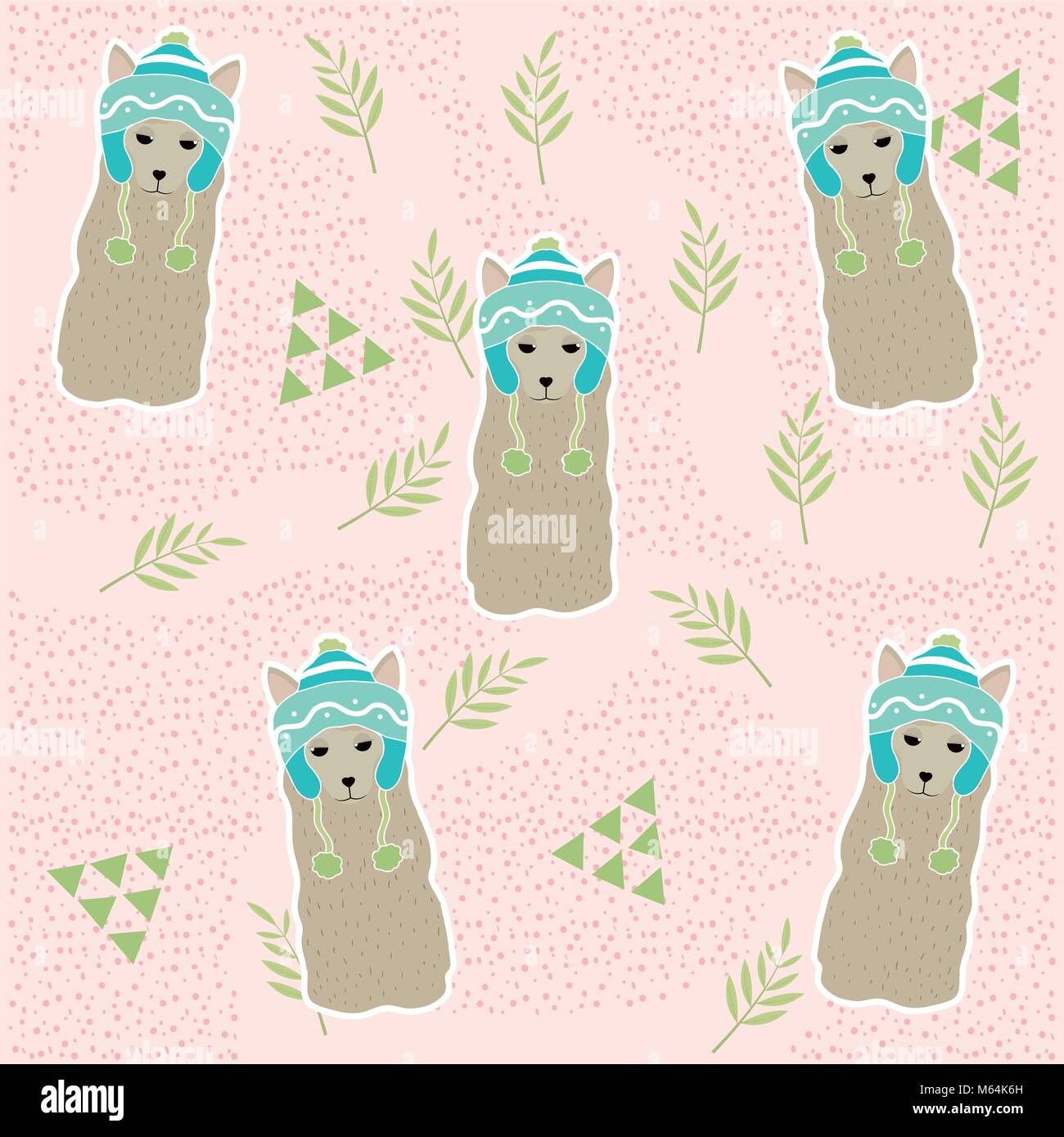 Cute animals pattern background Stock Vector Image & Art - Alamy