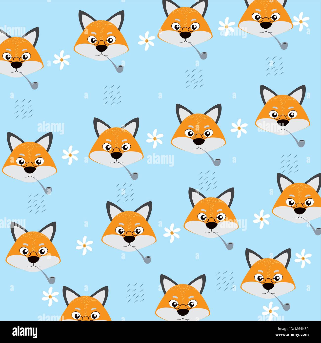 Cute animals pattern background Stock Vector Image & Art - Alamy