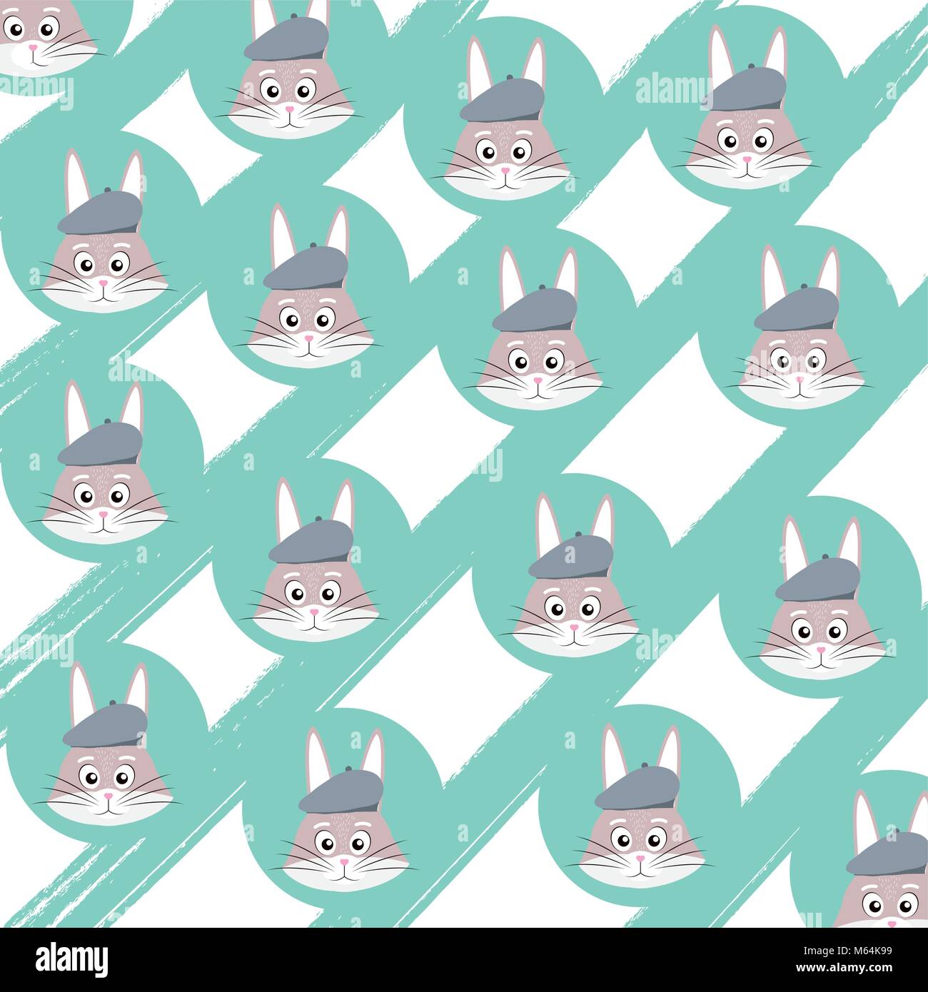 Cute animals pattern background Stock Vector Image & Art - Alamy