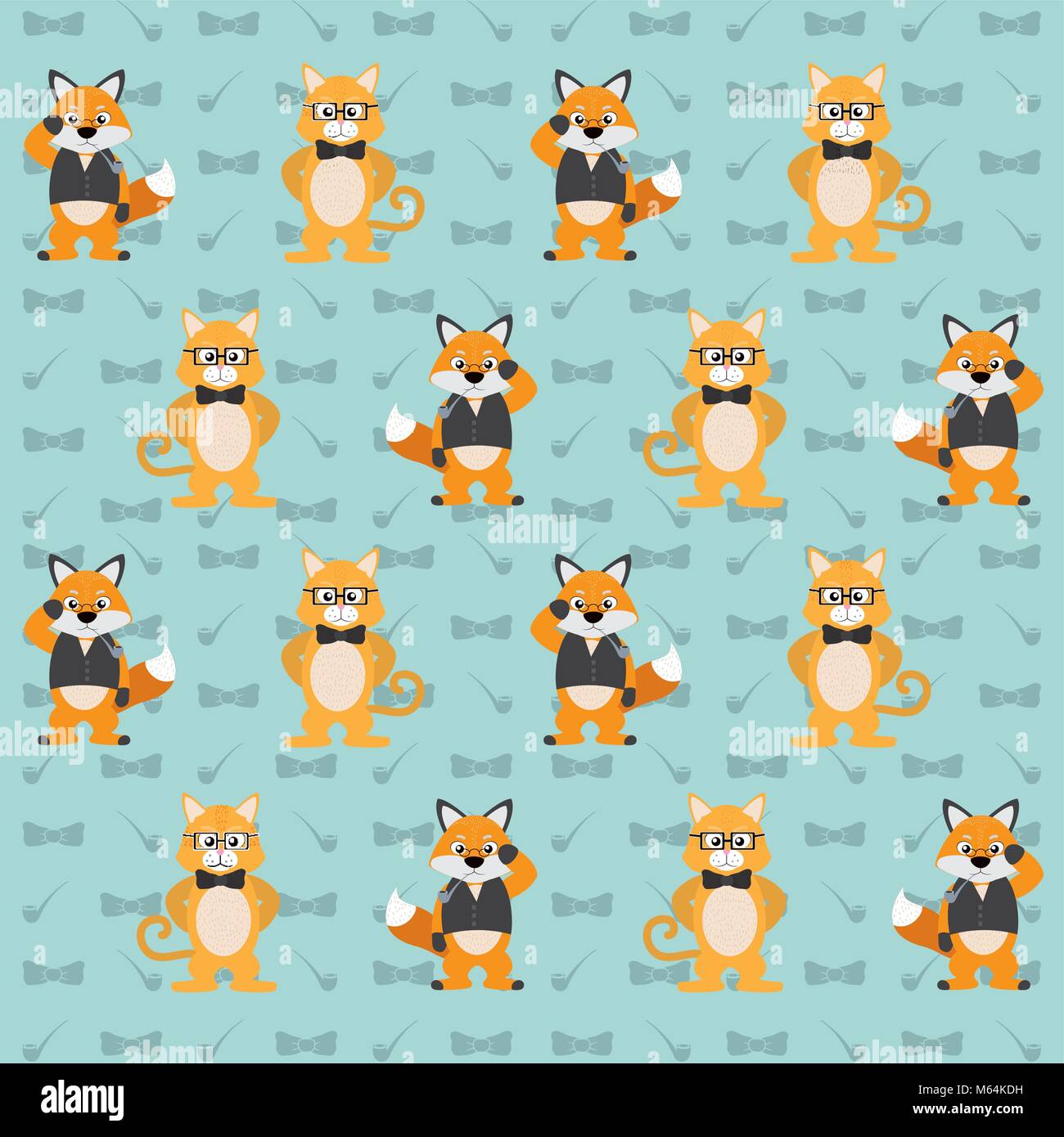 Cute animals pattern background Stock Vector Image & Art - Alamy