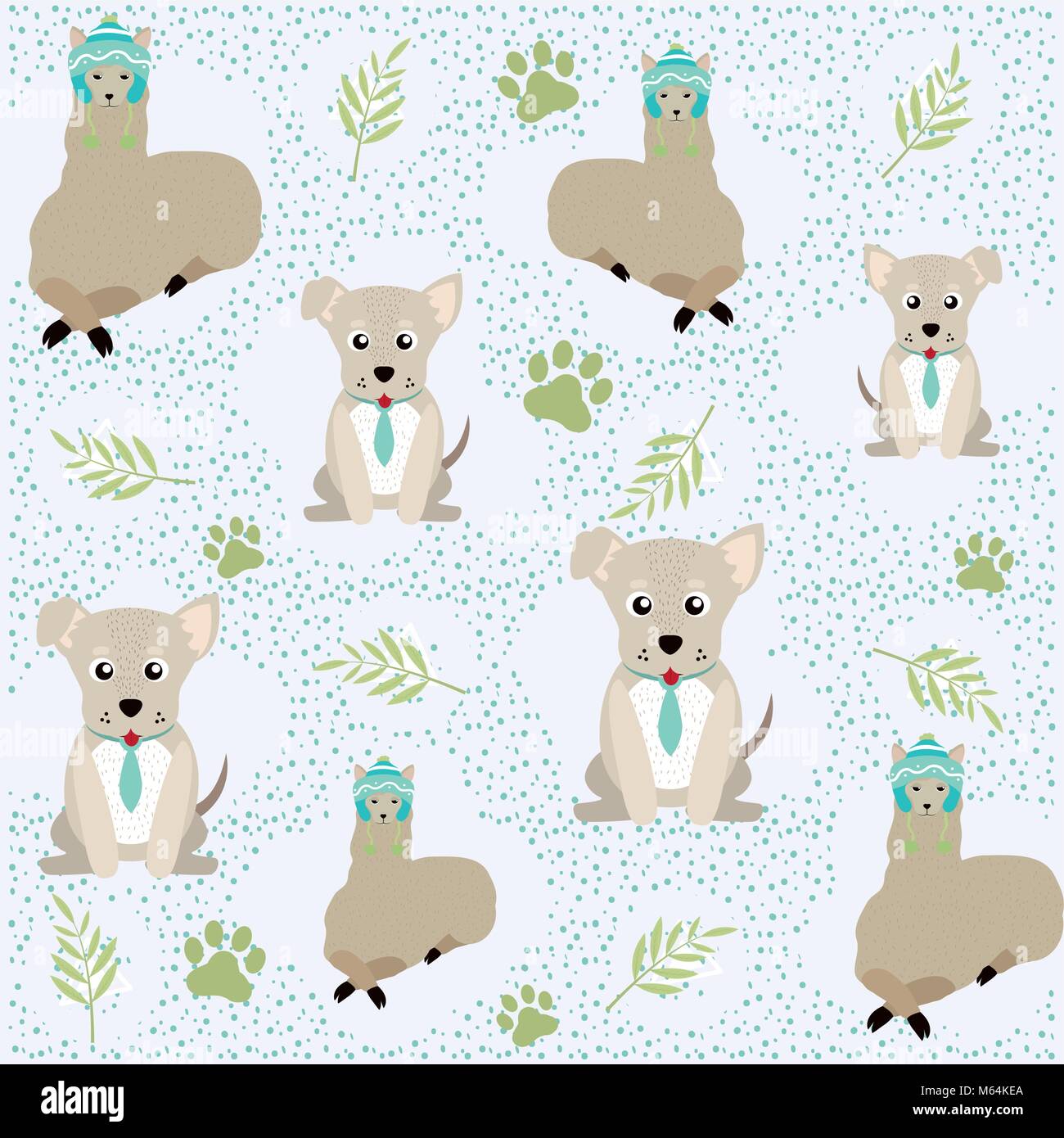 Cute animals pattern background Stock Vector Image & Art - Alamy