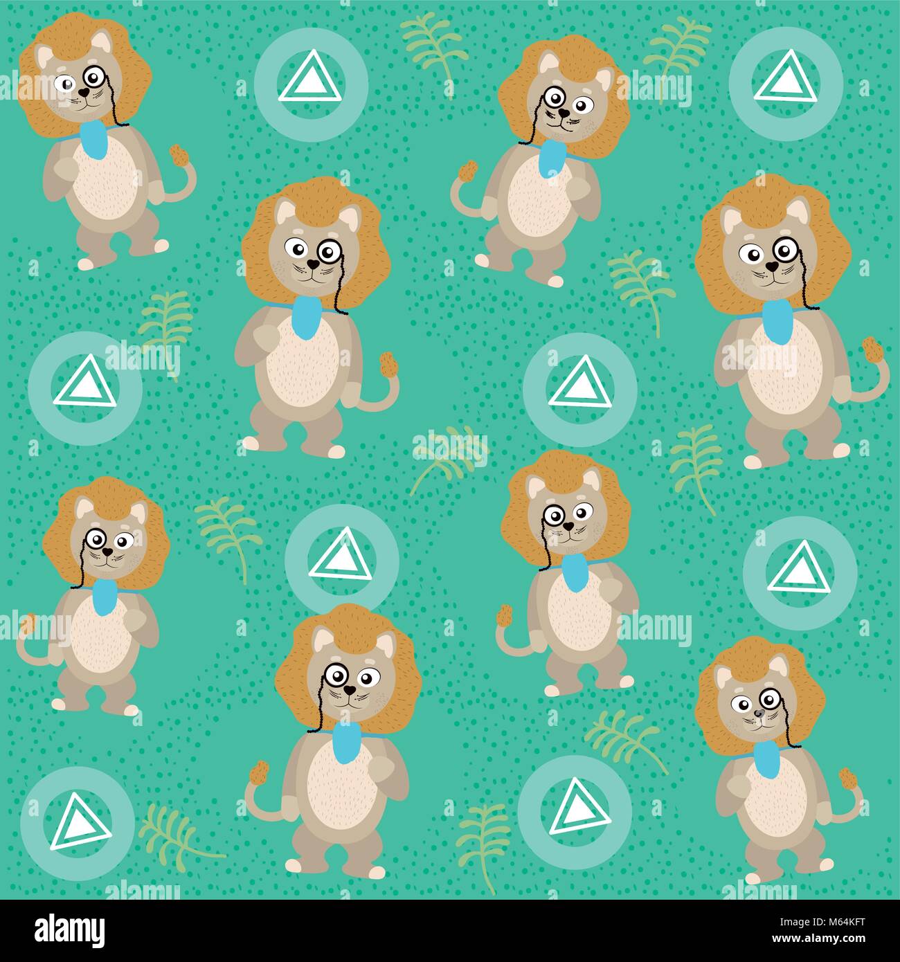 Cute animals pattern background Stock Vector Image & Art - Alamy