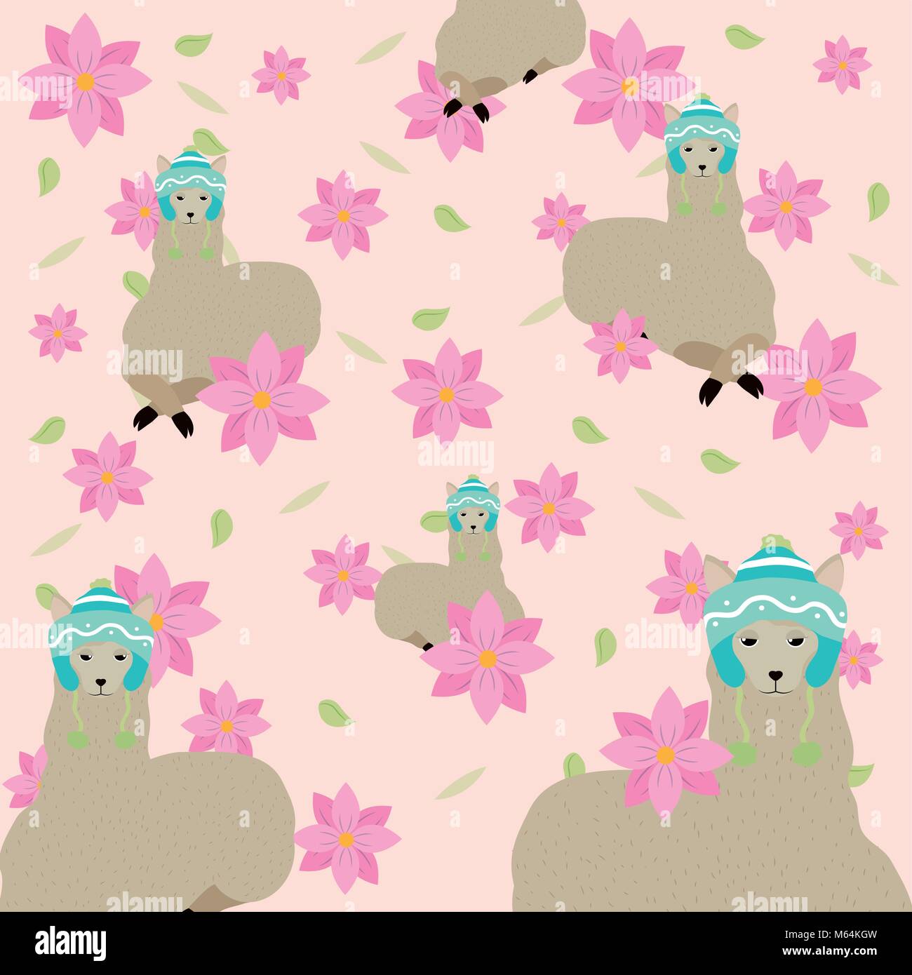 Cute animals pattern background Stock Vector Image & Art - Alamy