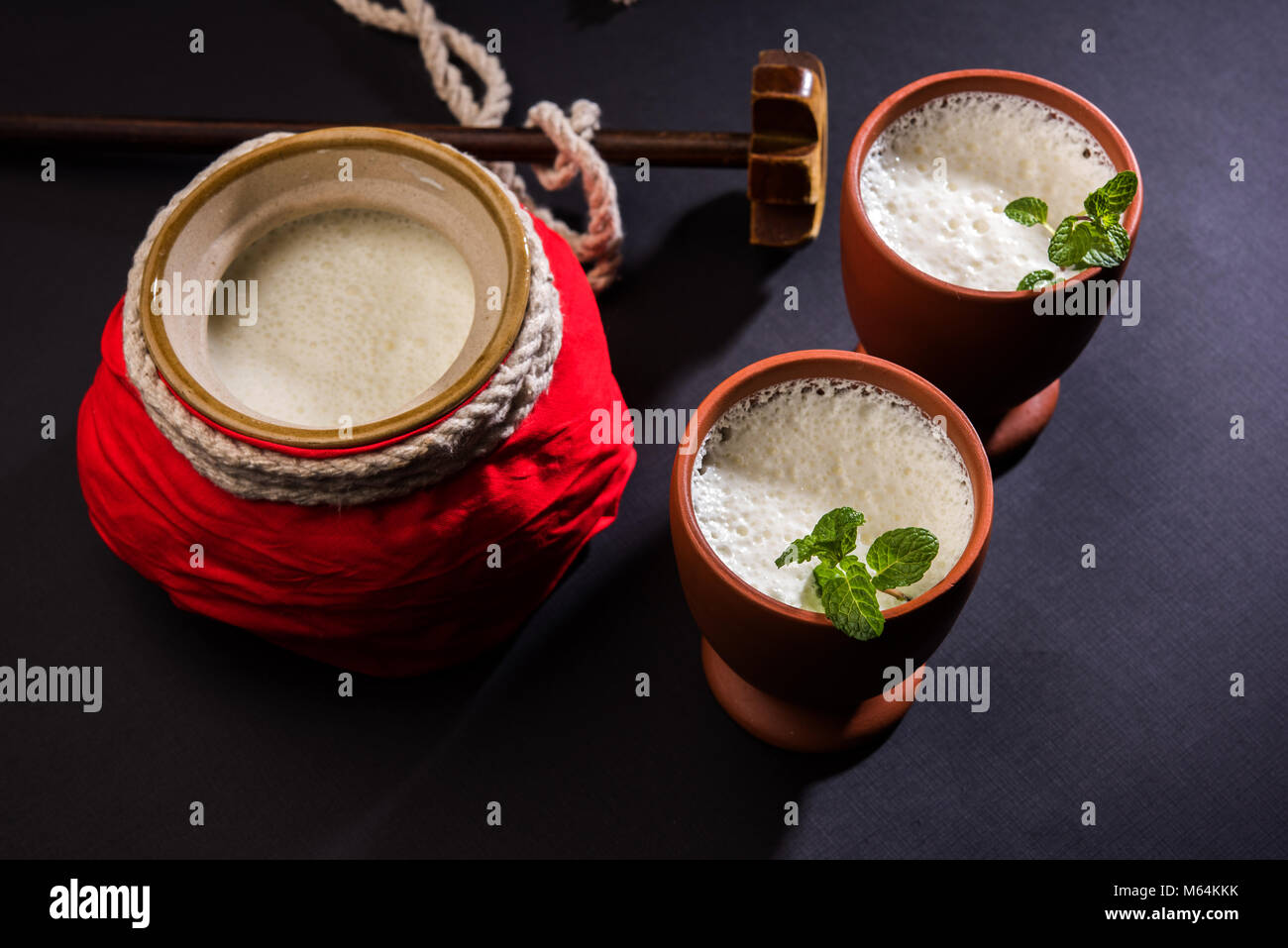 Lassie or lassi in terracotta glass - Lassi is an Authentic Indian cold ...