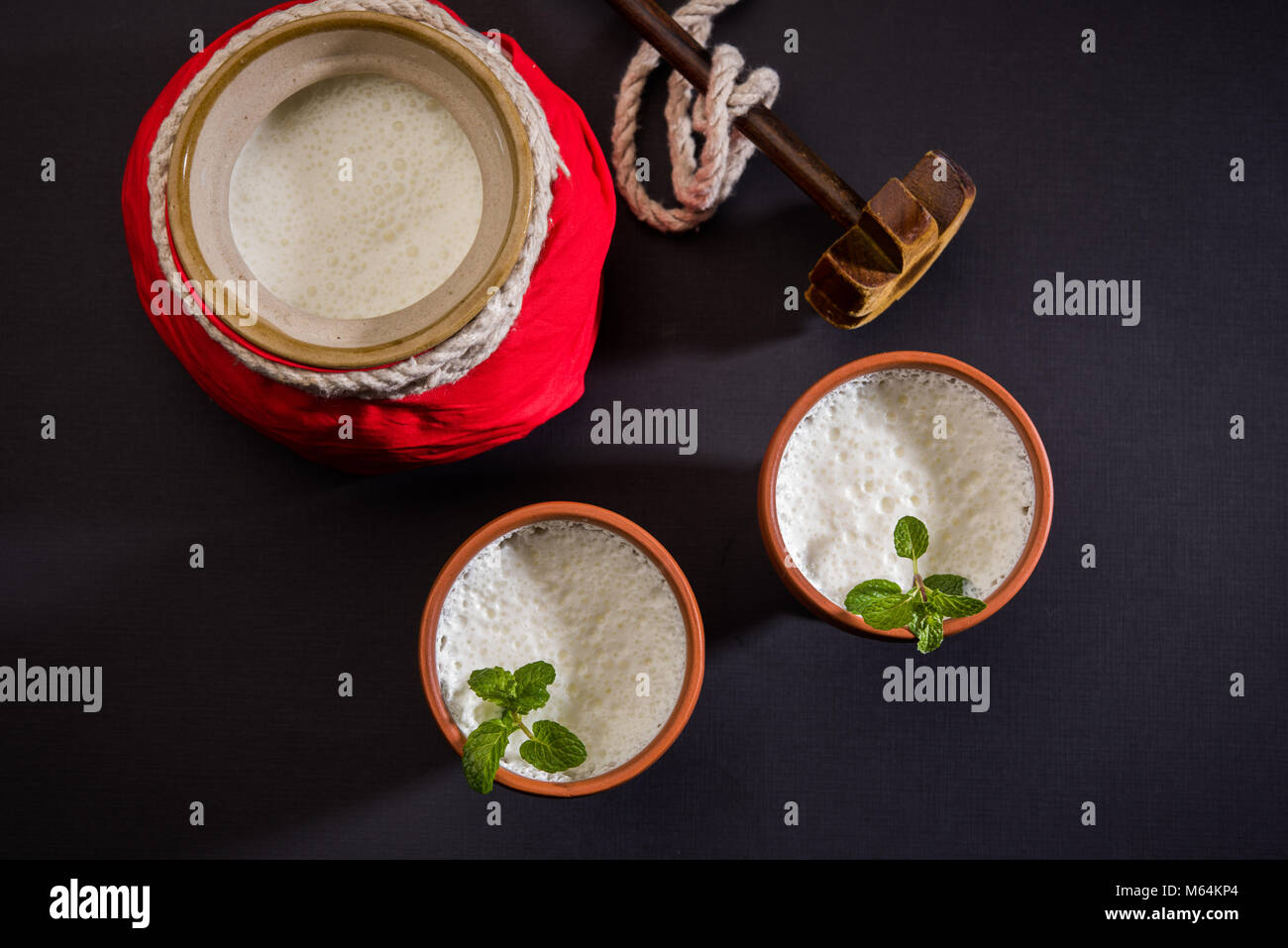 Lassie or lassi in terracotta glass - Lassi is an Authentic Indian cold ...