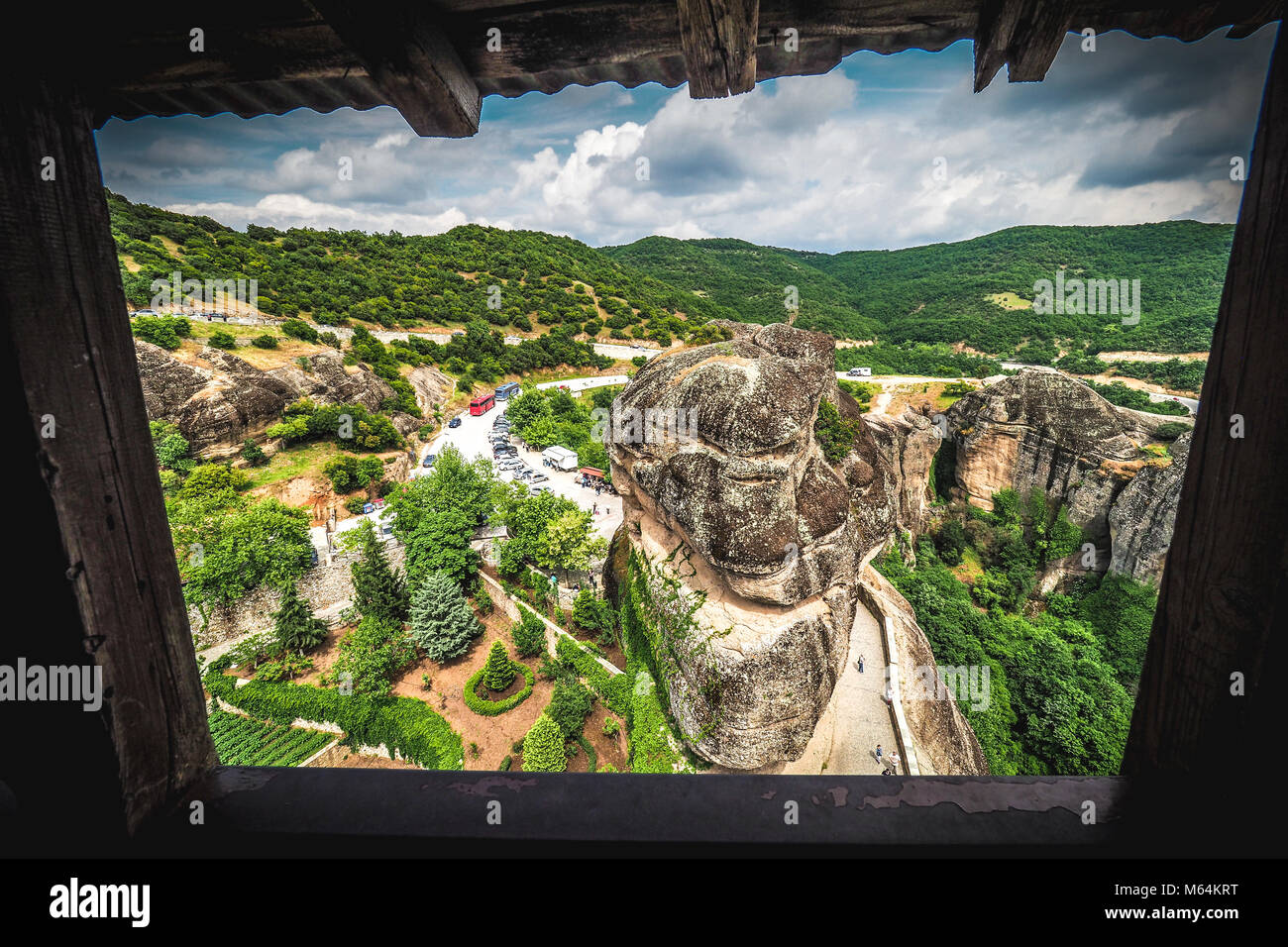 Window to Meteora. Artistic interpretation of a window to the gods ...