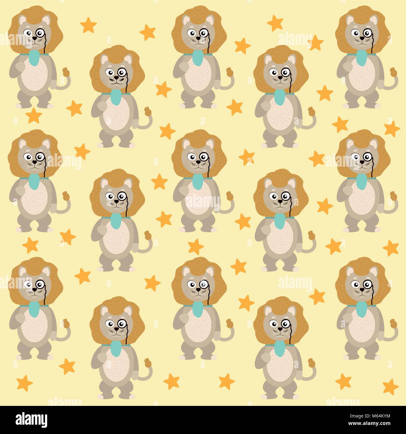 Cute and funny animals background pattern Stock Vector Image & Art - Alamy