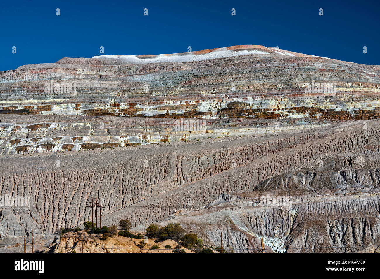 Tailings at Bluebird Copper Mine, open-pit mine operated by Freeport ...