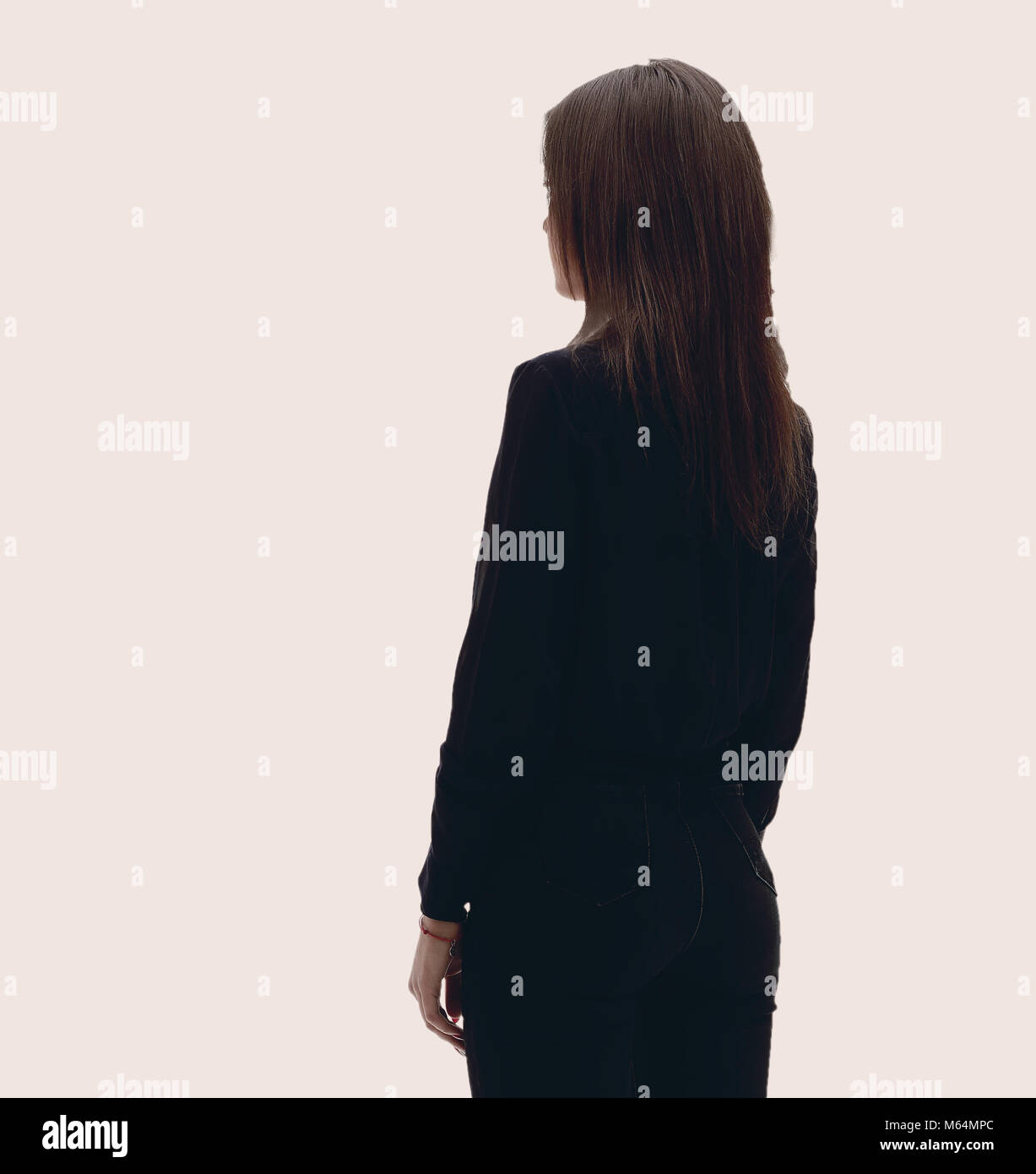 back view . Confident business woman looking forward. Photo in full ...