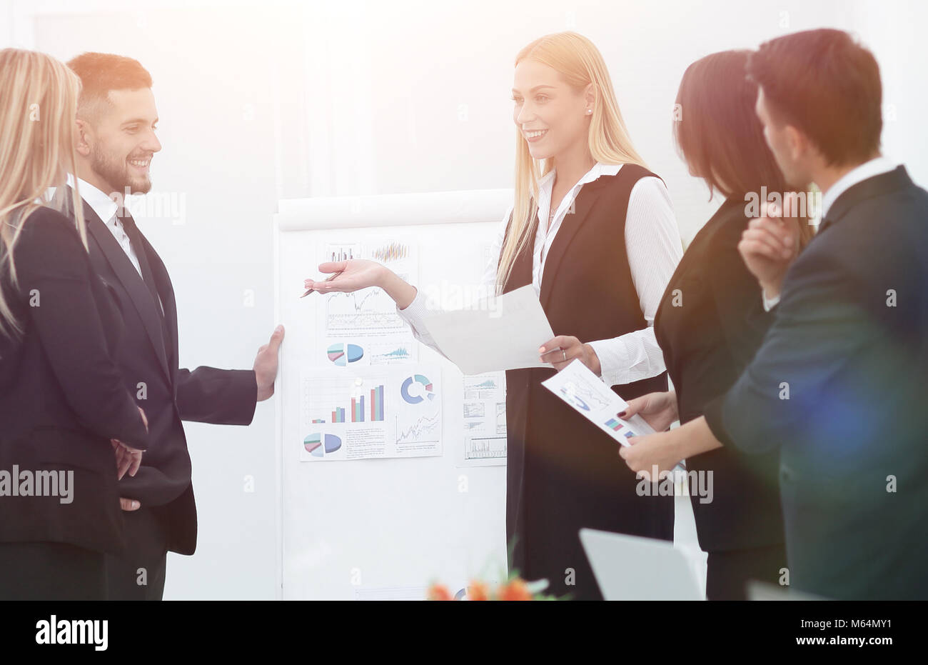Business people at presentation in office Stock Photo - Alamy