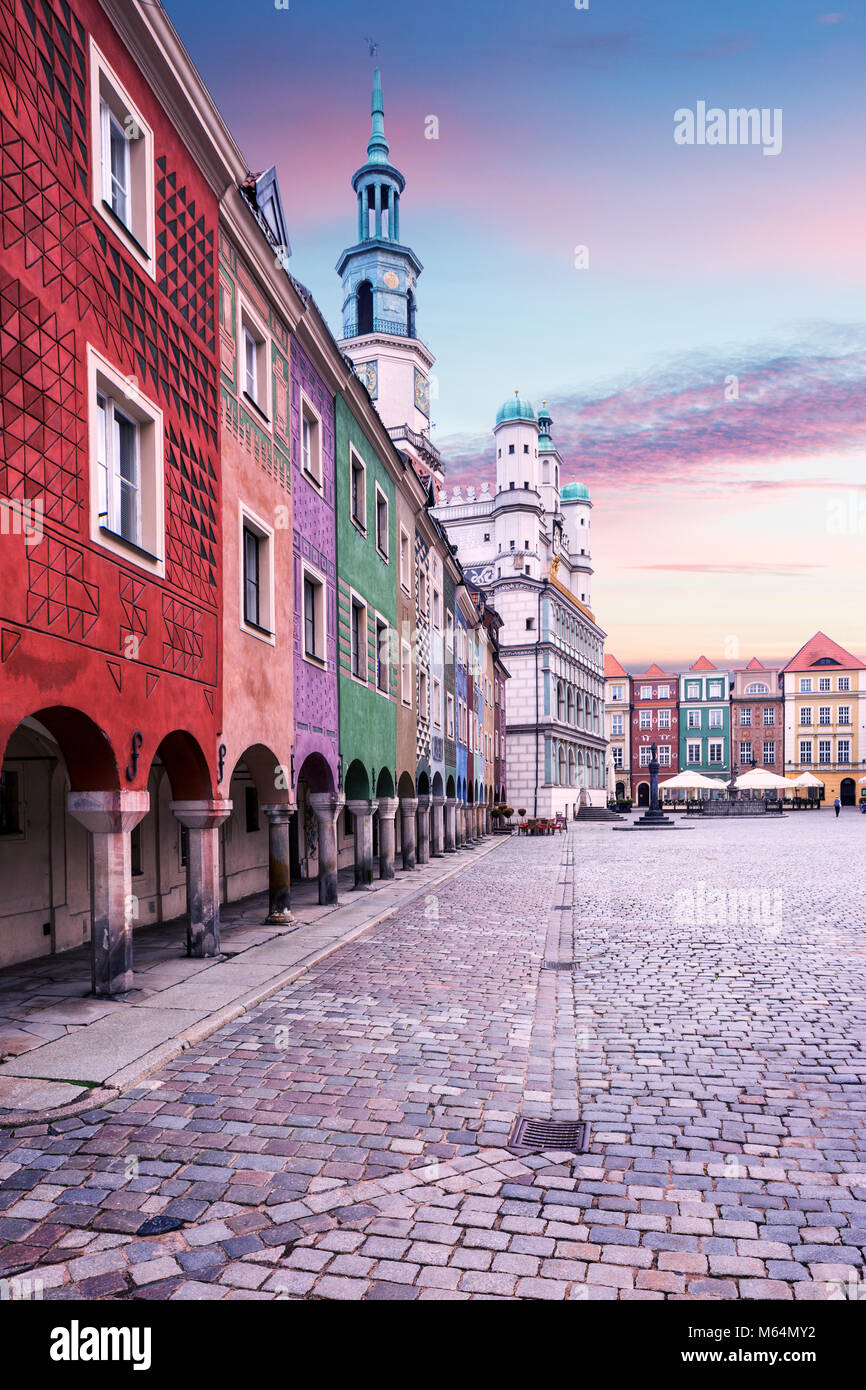Main market square in polish city of Poznan Stock Photo - Alamy