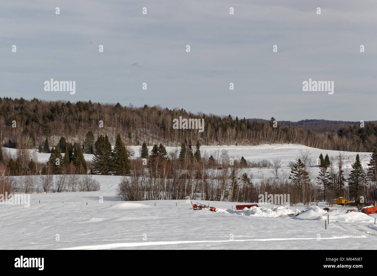 Quebec,Canada.winter farm scenic Stock Photo - Alamy
