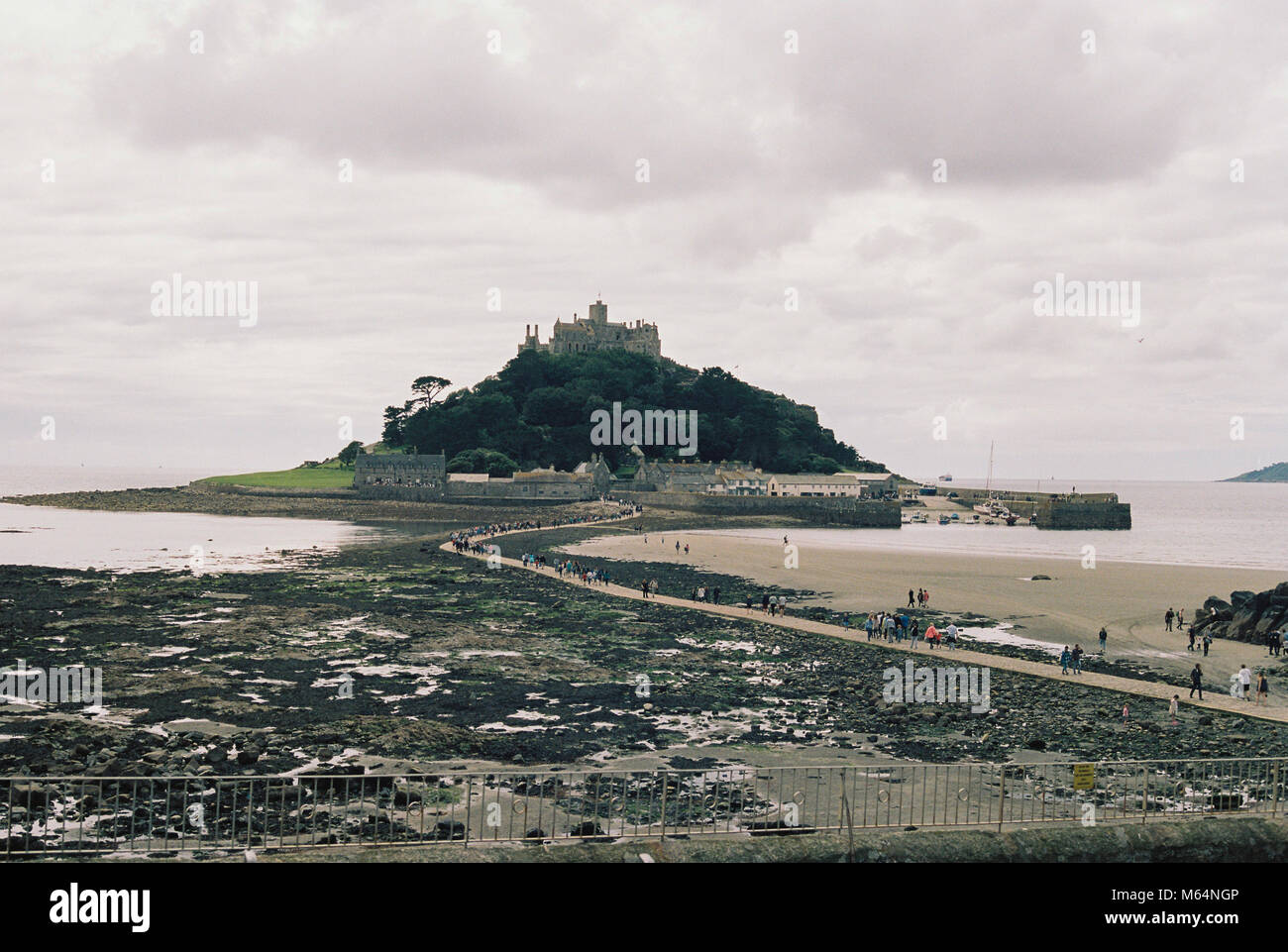 St. Michael's Mount, Cornwall, United Kingdom. View out to the tidal ...