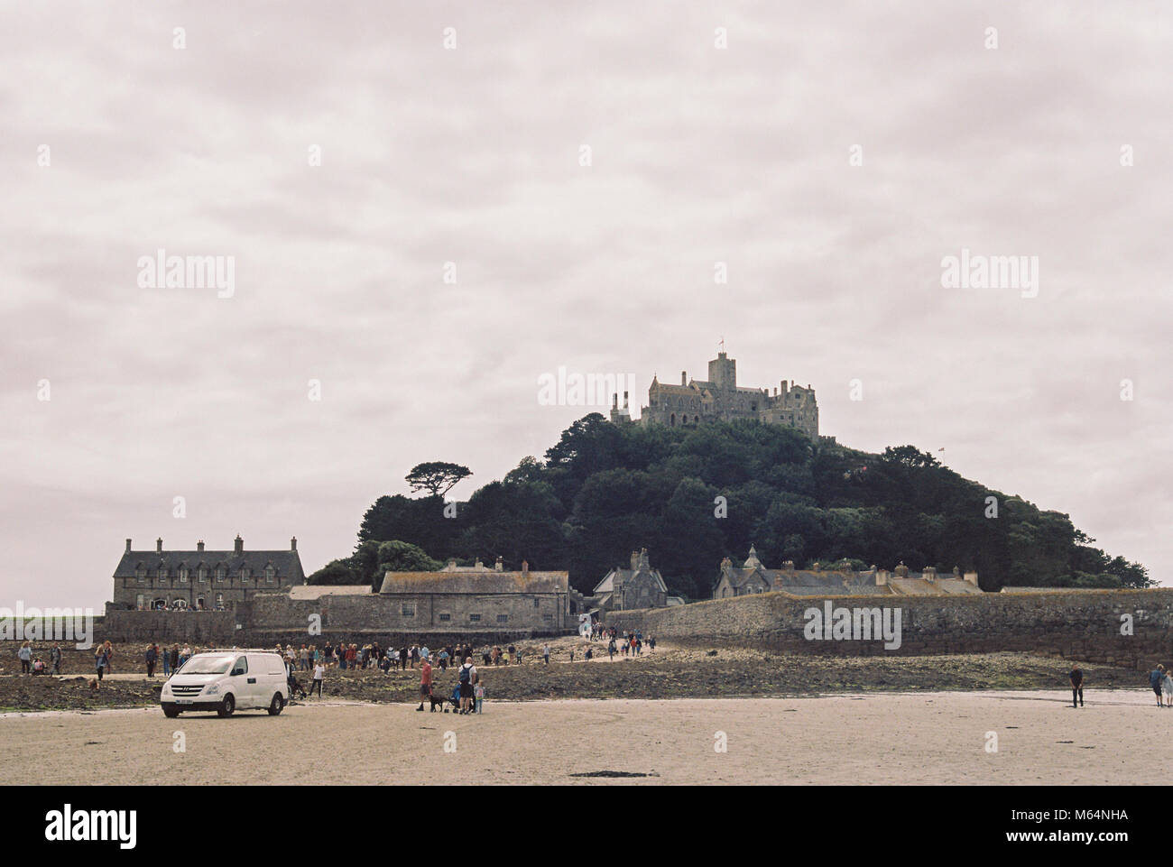 St. Michael's Mount, Cornwall, United Kingdom. View out to the tidal ...
