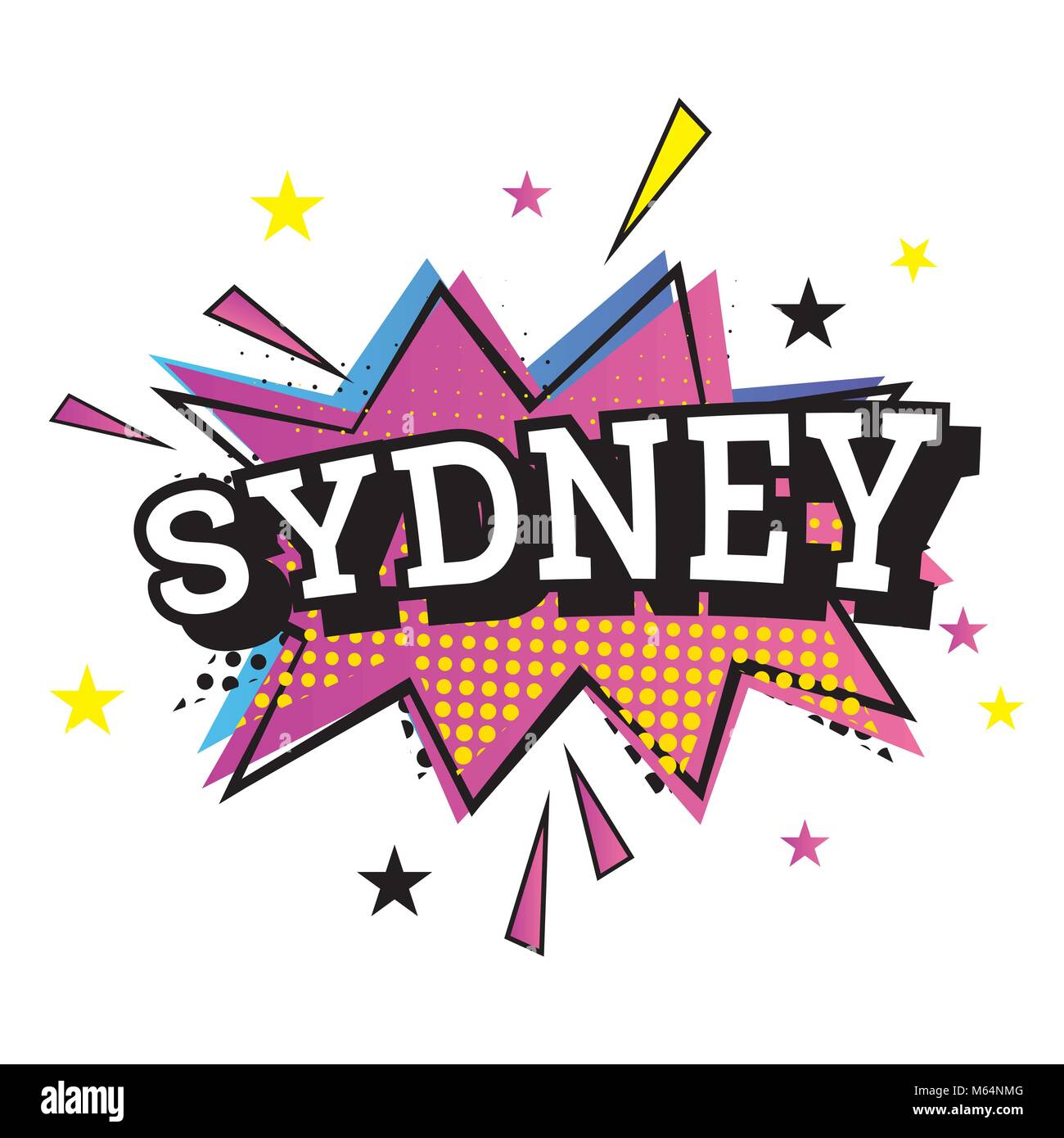 Sydney Australia Comic Text in Pop Art Style. Vector Illustration Stock ...