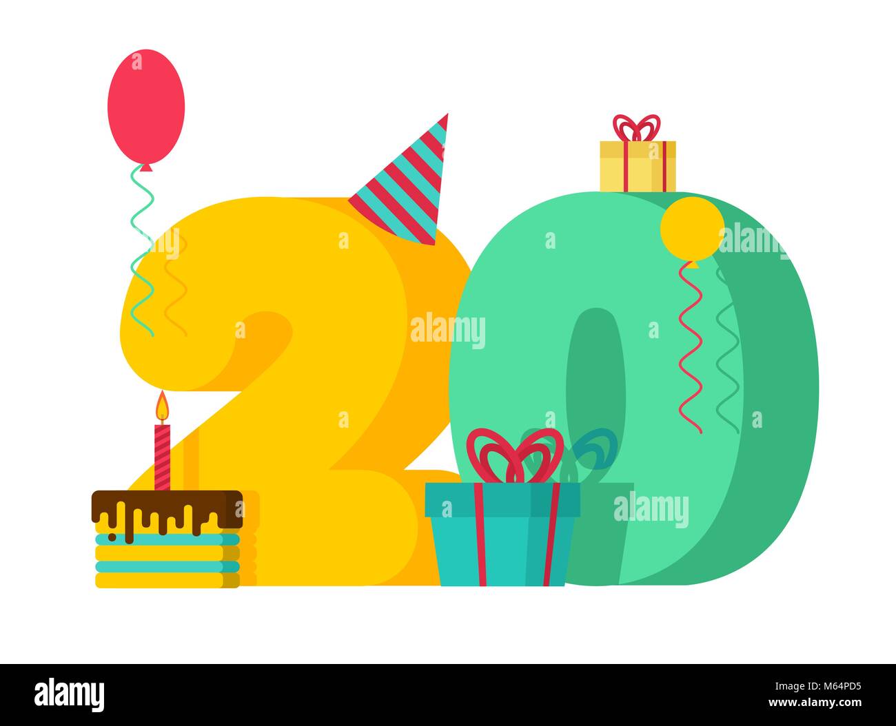 20th birthday vector vectors High Resolution Stock Photography and ...