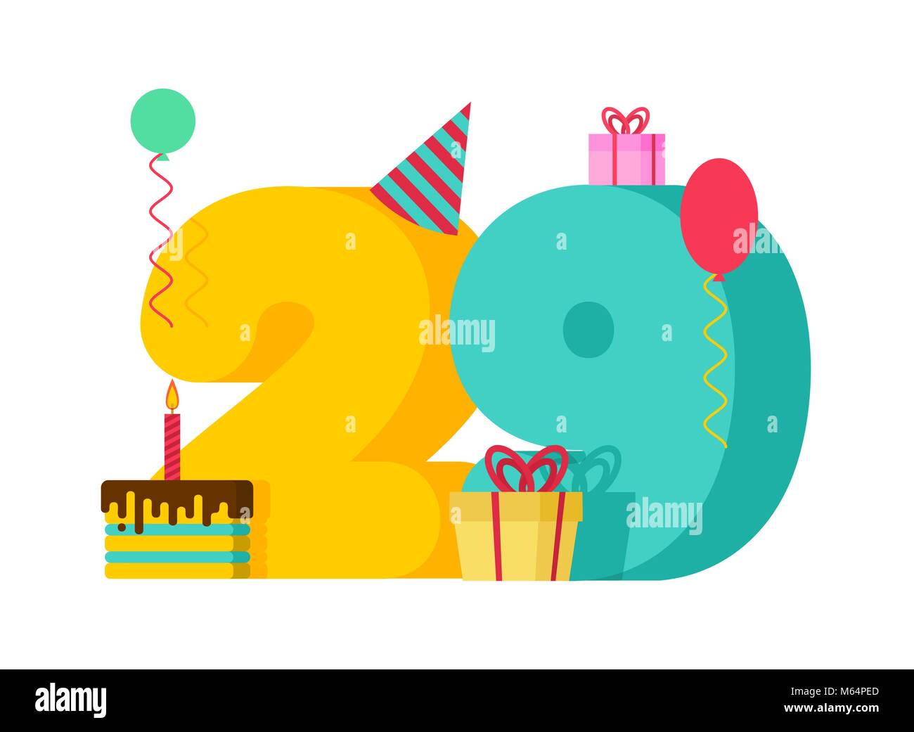 29th birthday Cut Out Stock Images & Pictures - Alamy