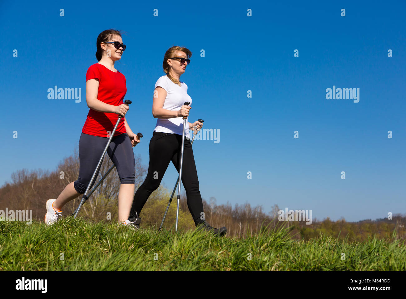 Nordic walking children hi-res stock photography and images - Alamy