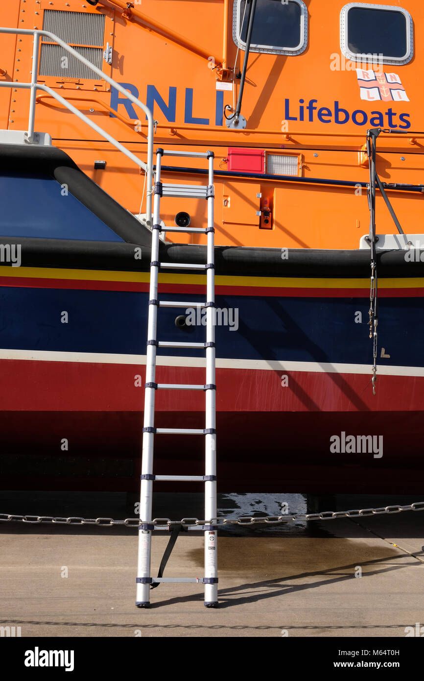 February 2018 - RNLI lifeboat undergoing maintenance work in dry dock ...