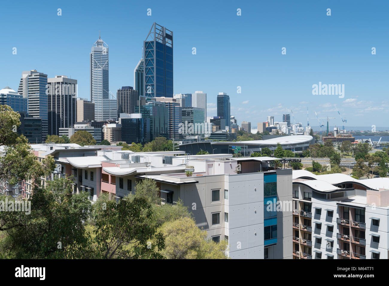 Skyline of downtown Perth, capital of Western Australia Stock Photo - Alamy