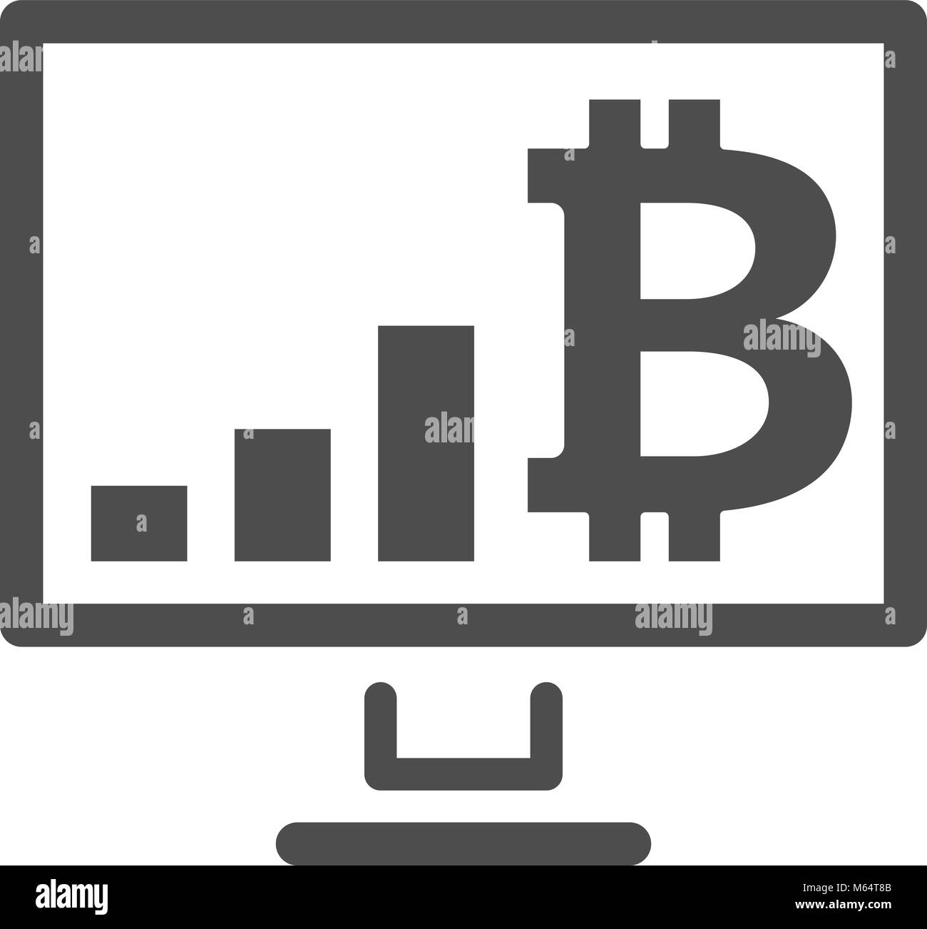 Bitcoin Growing Chart Icon Stock Vector Image & Art - Alamy