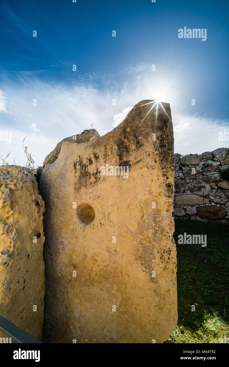 it-Tempji tal-Ġgantija (it-Tempji tal-Ggantija), Gozo, Malta, Europe ...