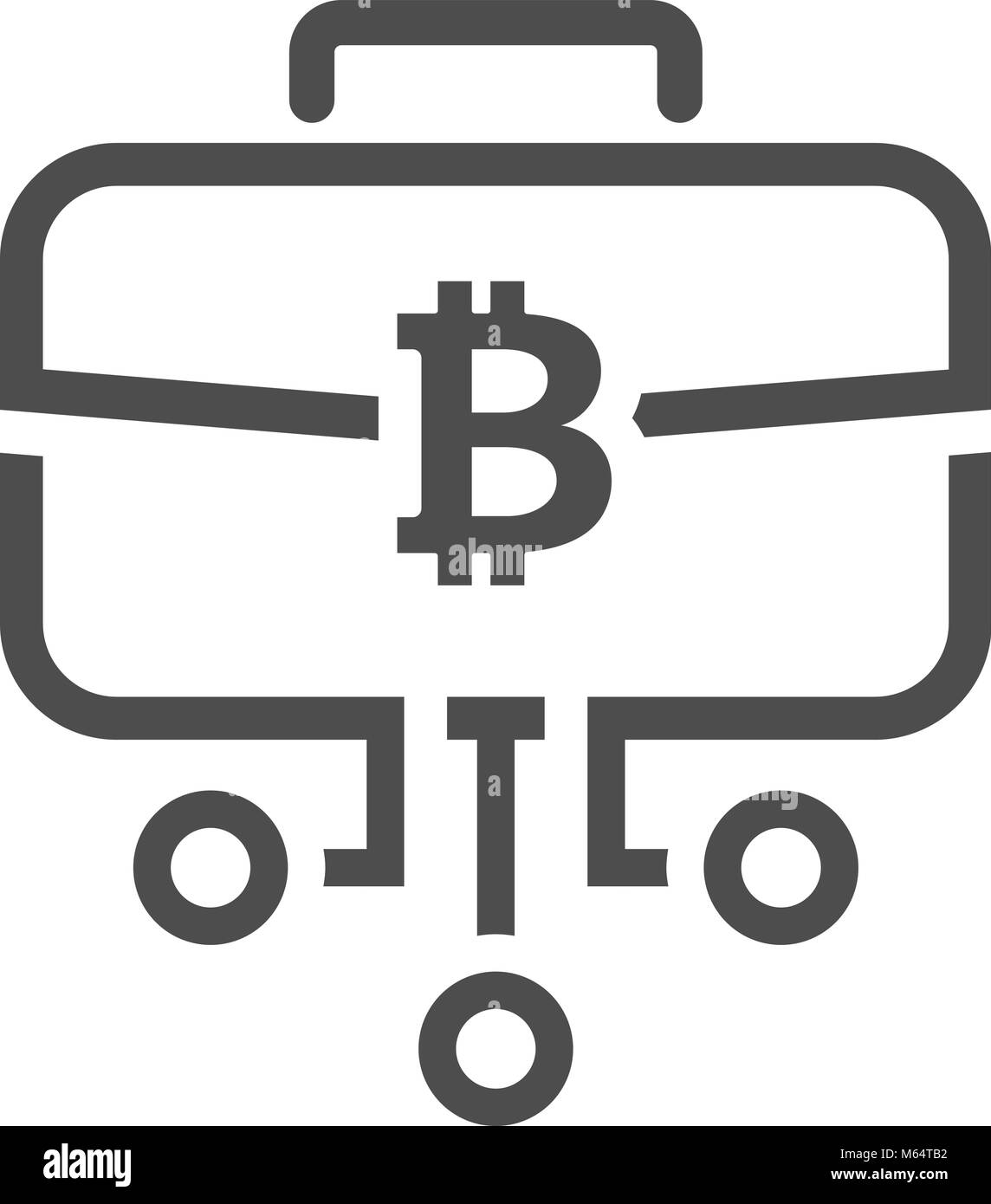 Bitcoin Briefcase Icon Stock Vector Image & Art - Alamy