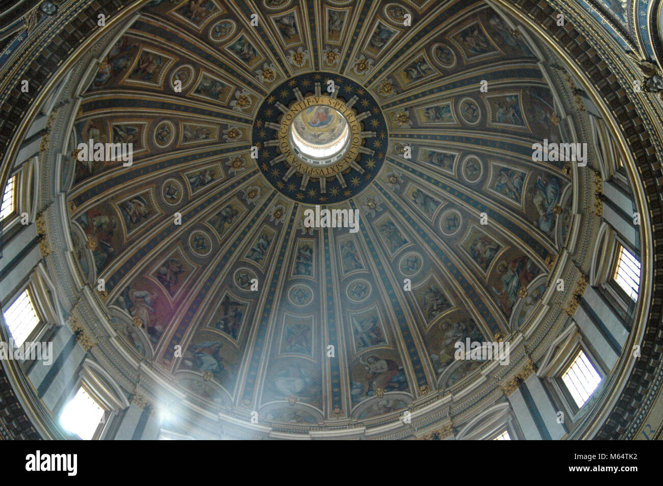 Sun rays shining into St Peters Basilica Rome Stock Photo - Alamy
