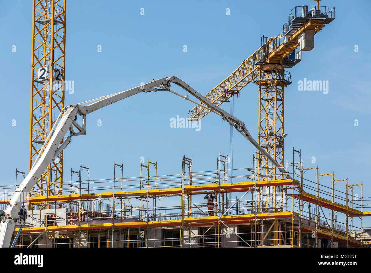 Construction site, construction crane, construction work Stock Photo ...