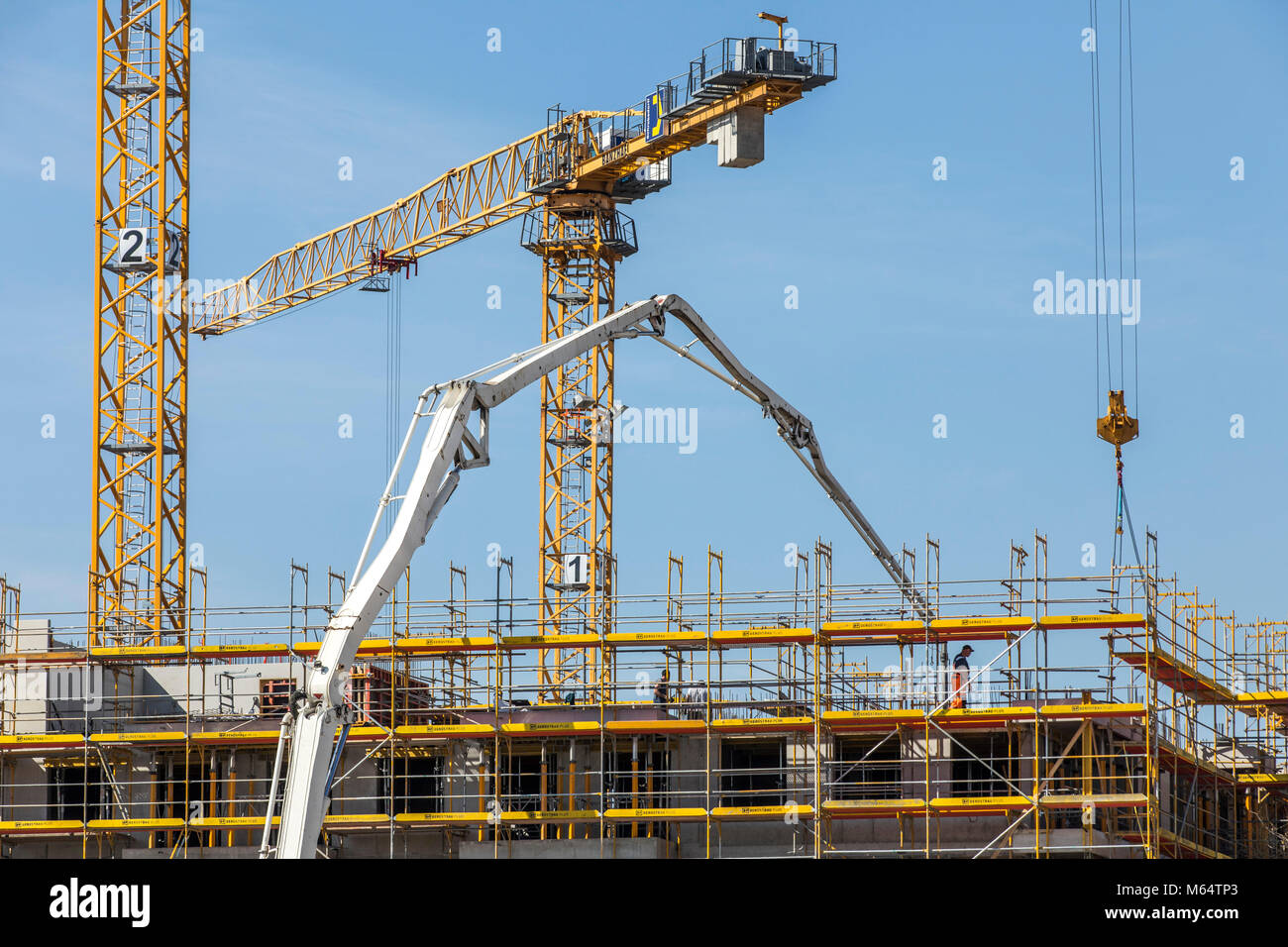 Construction site, construction crane, construction work Stock Photo ...