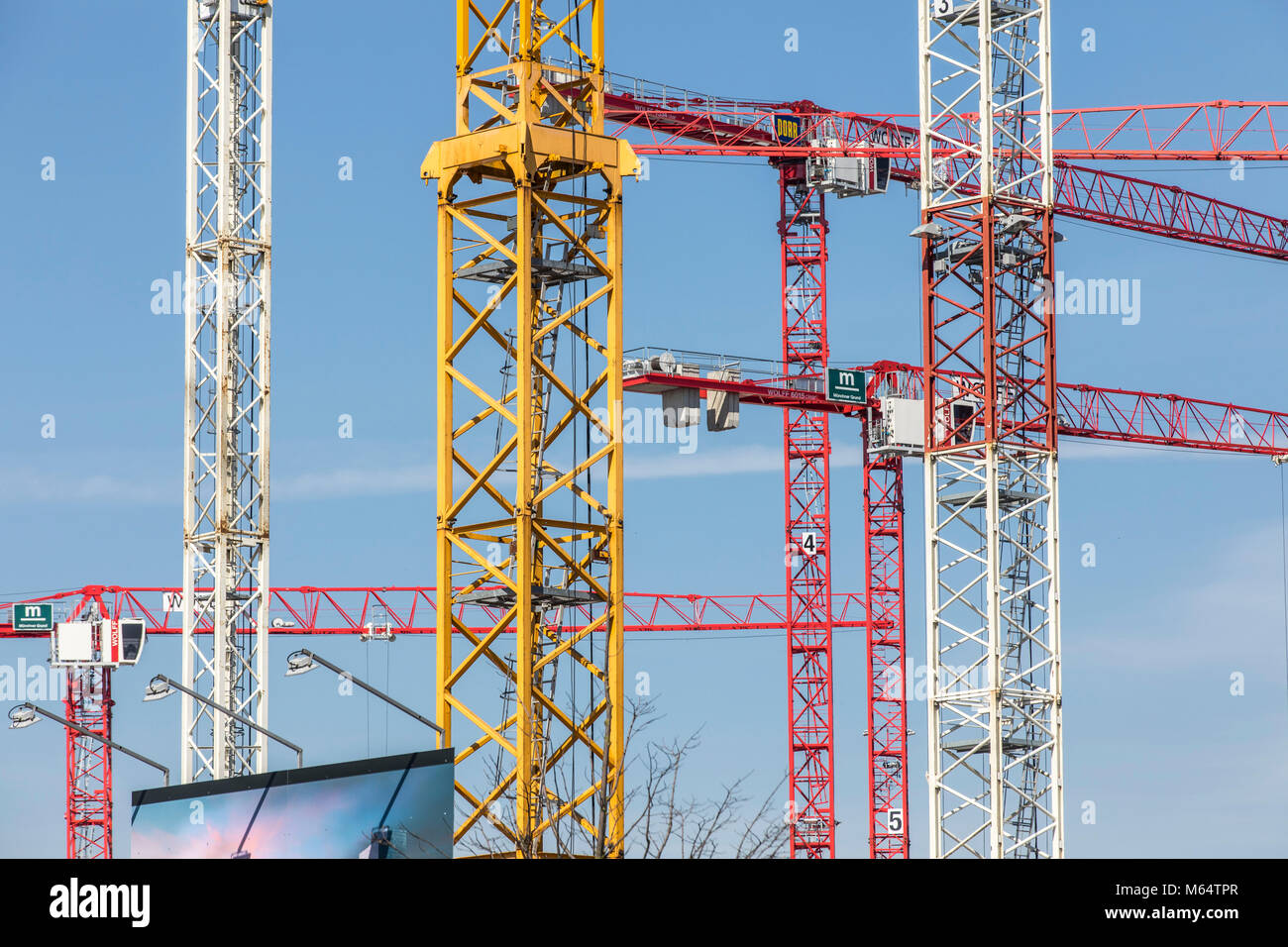 Construction site, construction crane, construction work Stock Photo ...