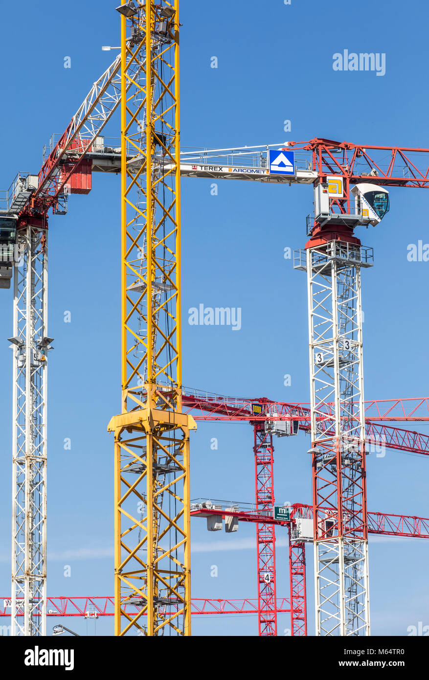 Construction site, construction crane, construction work Stock Photo ...