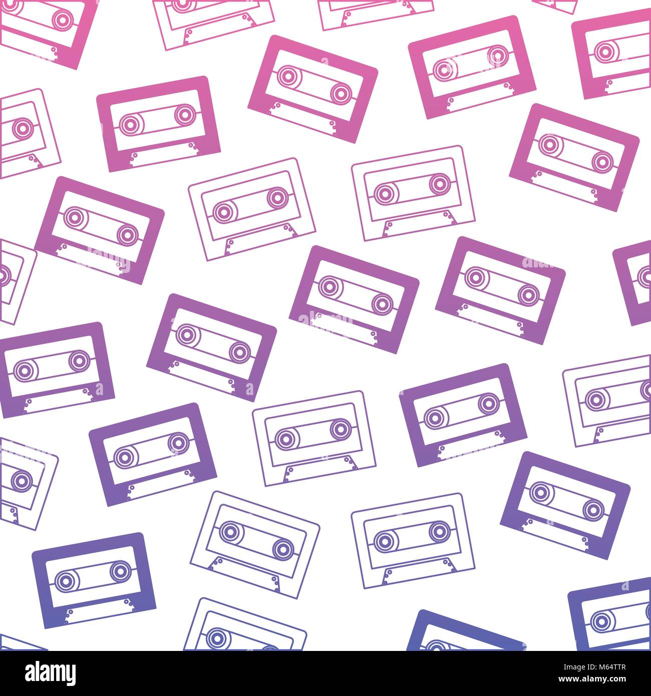 retro cassette pattern background Stock Vector Image & Art - Alamy