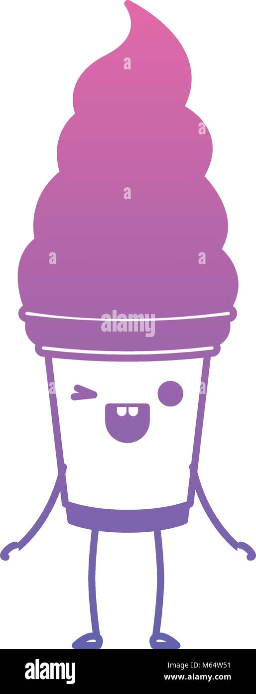 delicious ice cream kawaii character Stock Vector Image & Art - Alamy