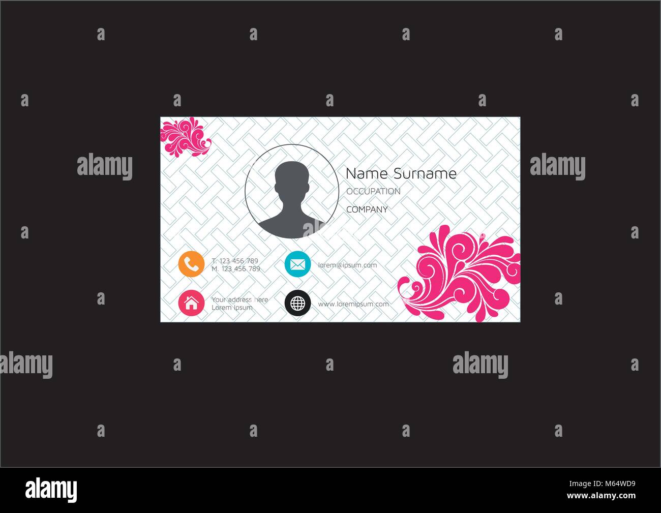 abstract business name card Stock Vector Image & Art - Alamy