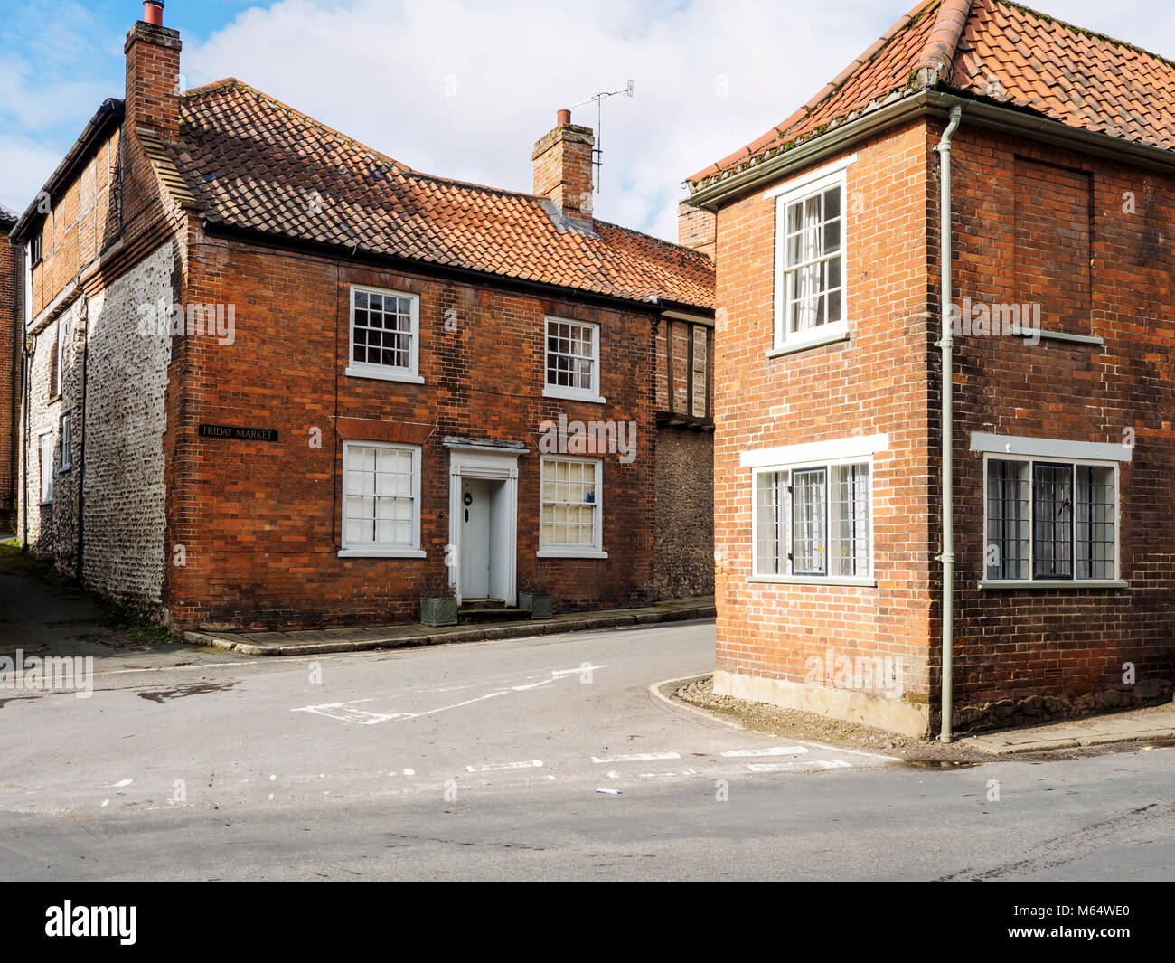 Pretty Georgian buildings High Street in Friday Market, a street in the ...
